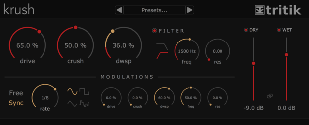 Krush free Bit Crusher download | Plugin Boutique