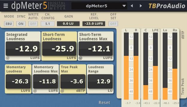dpMeter5 free Metering download | Plugin Boutique
